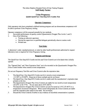 Fillable Online Quidel QuickVue One Step HCG Combo Test Fax Email Print PdfFiller