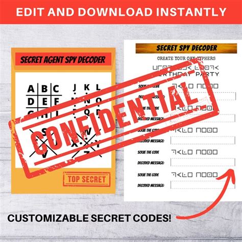 Spy Decoder Etsy