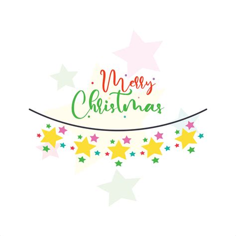 Merry Christmas With A Star Decoration 14663264 Vector Art At Vecteezy