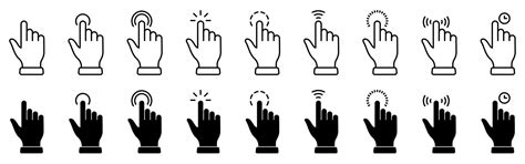 Cursor Computer Pointer Sign Website App Press Tap Link Choice Button