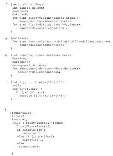Solved For Each Of The Blocks Of Code Shown Below Indicate