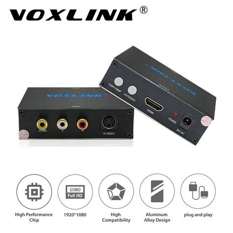 Voxlink 3rca Av Cvbs Composite And S Video Rl Audio To Hdmi Converter