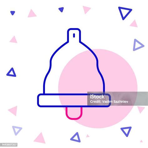 흰색 배경에 격리 된 라인 교회 종 아이콘 알람 기호 서비스 벨 핸드벨 기호 알림 기호 다채로운 개요 개념 벡터 교회에 대한 스톡 벡터 아트 및 기타 이미지 Istock