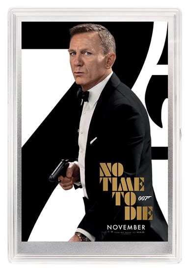 Plakat filmowy 007 James Bond Nie czas umierać 5 gramów Srebra 2020