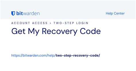 Wiederherstellungscodes Bitwarden