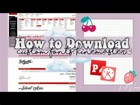 HOW TO CUSTOM FONTS ON KINEMASTER YouTube