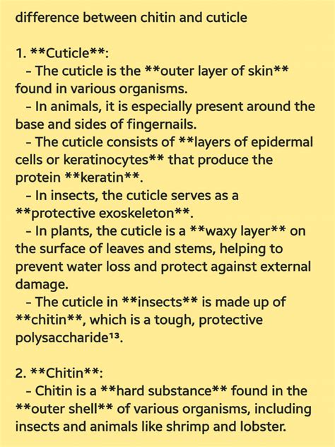 Difference Between Chitin And Cuticle 240505 132421 Pdf