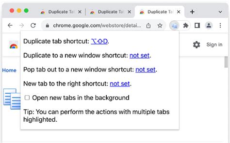 Google Chrome New Tab Key