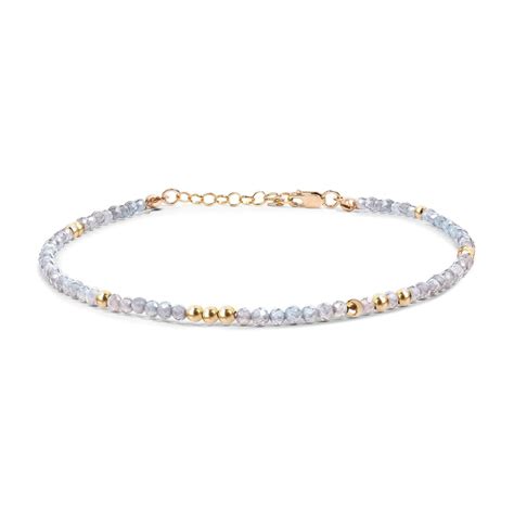 Moonstone Bracelet Beaded Genuine Moonstone Bracelet Gold Moonstone