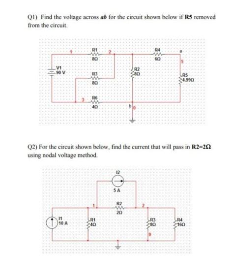 Solved Qi Find The Voltage Across Ab For The Circuit Shown