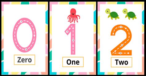 Flashcards En Ingles Con Los Numeros Del 0 Al 9 Para Ninos Images
