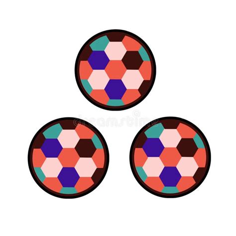 Large Triangular Ball On A White Background Stock Illustration