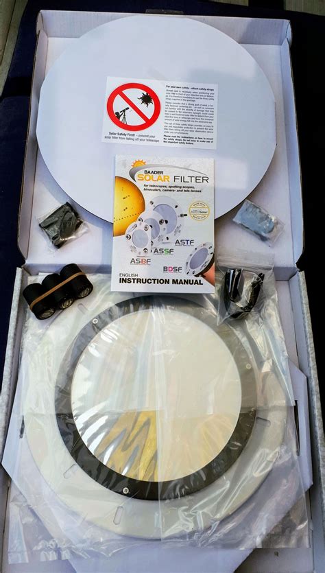 Solar Viewing With The Baader Astf Filter A Quick Unboxing Baader Planetarium Uk