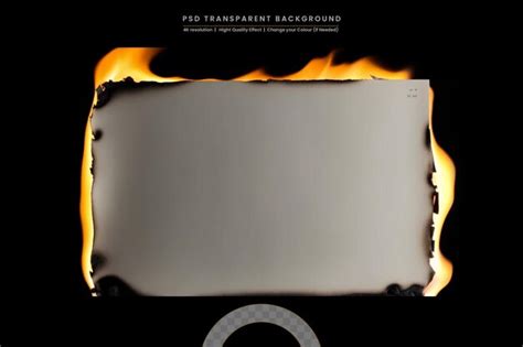 Premium Psd Paper With Fire Flames