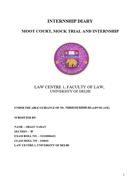 internship dairy shalu yadav 236043 2 pdf cheque lawsuit