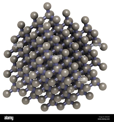 Diamond Crystal Structure Atoms Are Represented As Spheres With