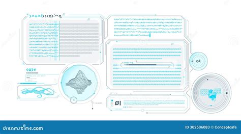 Scientific Research Data Processing Interface Stock Vector