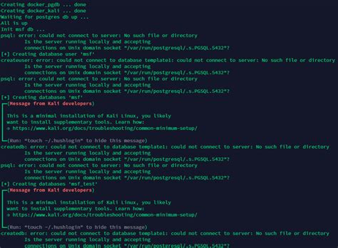 数据库初始化失败 Issue 2 EXP Tools kali docker GitHub
