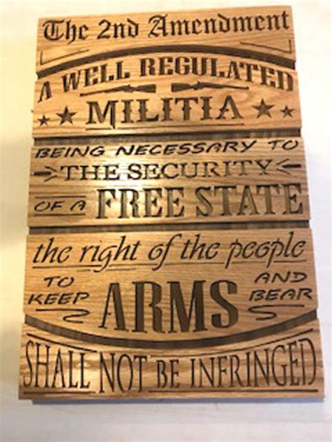 Second Amendment Plaque Constitution Gun Rights 2nd Etsy