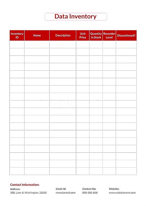 Inventory Template Samples Templates Inventory Best Templates