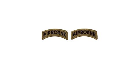 U S Army Airborne Ocp Tab With Hook Fastener Pair Sta Brite