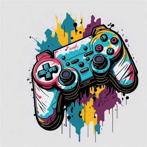 Premium Photo A Colorful Gaming Controller With A Rainbow Colored