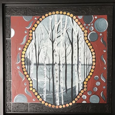Stained Glass Inspired Birch Trees