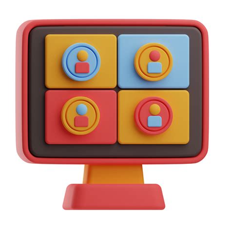 Mentoring And Training Object Videoconference 3D Illustration 36487180 PNG