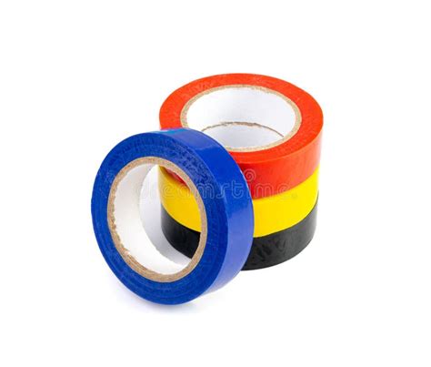 Electrical Tape Isolated Plastic Duct Tape Rolls Colored Adhesive