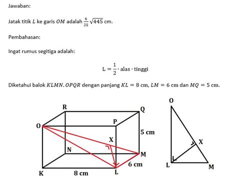 diketahui balok klmn opqr dengan panjang kl 8cm lm
