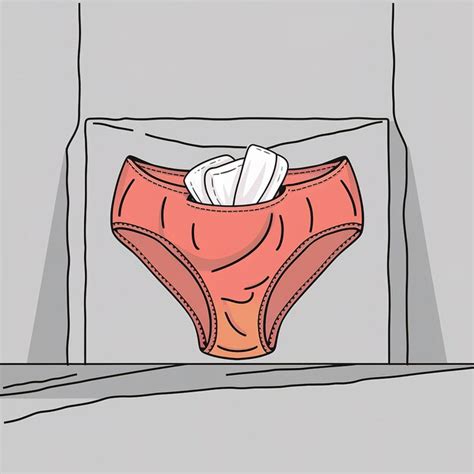 Premium Photo Top View Panties With Sanitary Towel