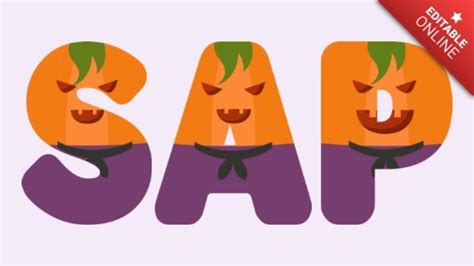 Sap Halloween Character Font Text Effect Generator
