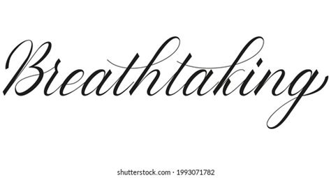 Word Breathtaking Scripting Vector Illustration Stock Vector Royalty