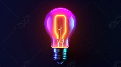 Uiux 인터페이스 배경에서 현실적인 네온 전구 아이콘의 어두운 빛나는 3d 렌더링 Ux 배경 아이 배경 3d 아이 배경 이미지 Hd Ux 아이 3d 아이 배경