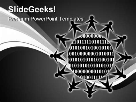 Binary People Powerpoint Template 0910