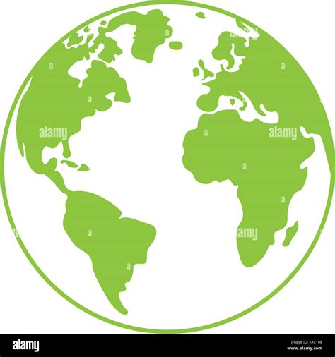 Planeta Tierra Vector Icono Imagen Vector De Stock Alamy