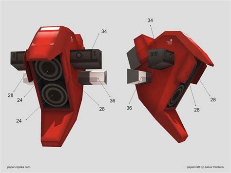 Sinanju Gundam Papercraft Wing Booster Part
