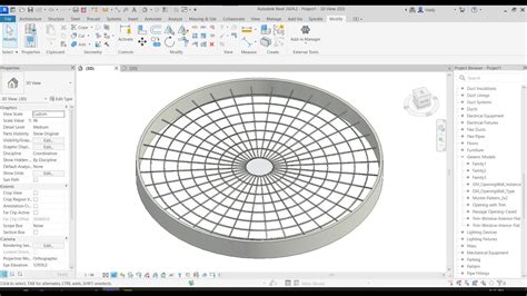 Circular Skylight With Radial Grids Youtube