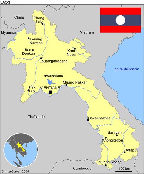 Carte Du Laos Vacances Arts Guides Voyages