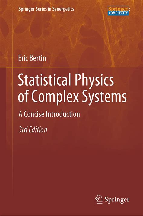 Buy Statistical Physics Of Complex Systems A Concise Introduction