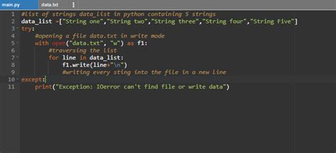Solved Use A Python Program To Copy The Contents Of A List Named Data List To A File Named
