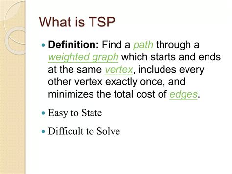 Travelling Salesperson Problem Ppt