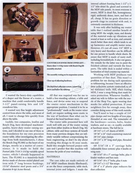 Precision Router Table Plans WoodArchivist