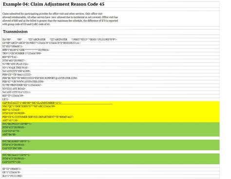 835 Transmission Example Providers Get Paid
