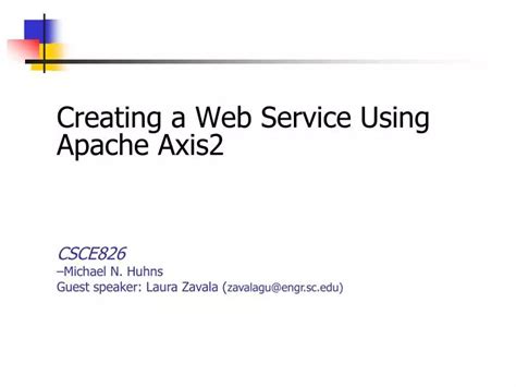 Ppt Creating A Web Service Using Apache Axis2 Powerpoint Presentation