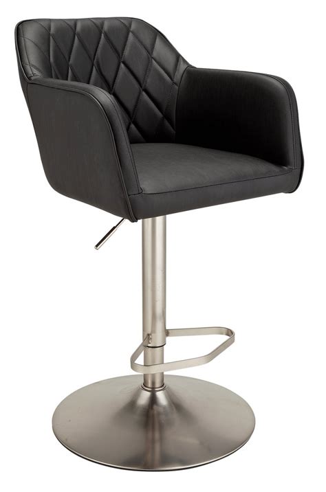 Buy Argos Home Ellington Quilted Faux Leather Bar Stool Black Bar