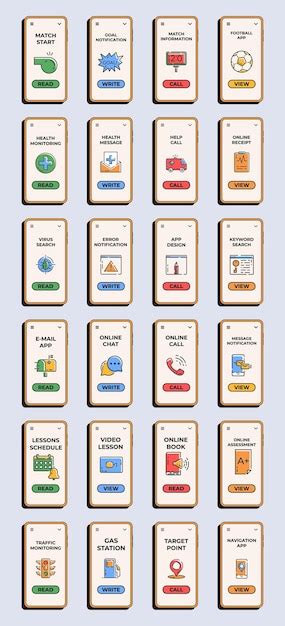 다른 Ui Ux Gui 화면 웹 디자인 및 모바일 템플릿 앱 인터페이스 벡터 그림을 포함하여 모바일 앱 응답 웹 사이트에 대한