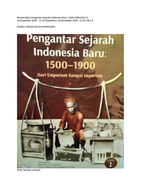 Review Buku Pengantar Sejarah Indonesia Baru Jilid 1 Pdf