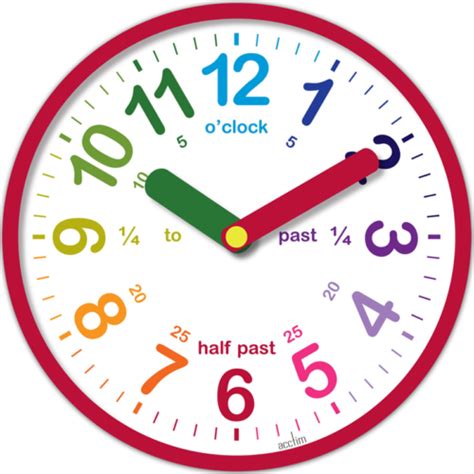Acctim Lulu Teach Time Uhr Rot 5012562218842 EBay
