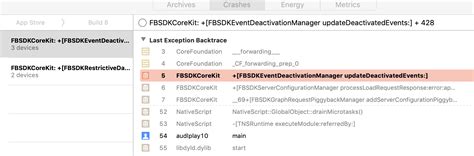 Intermittent Crashing On Ios Traced To Fbsdkcorekit · Issue 1598 · Eddyverbruggennativescript